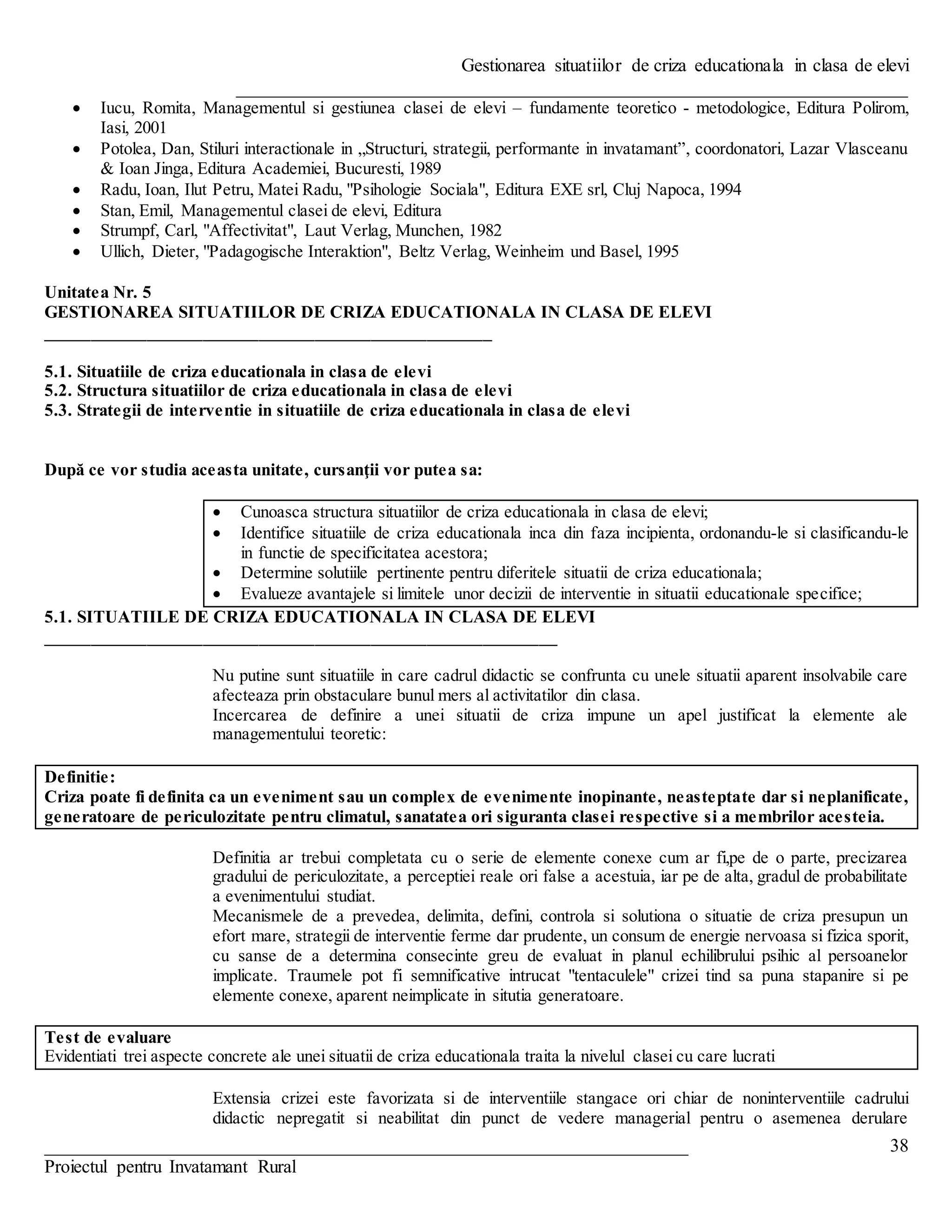 Managementul clasei | PDF