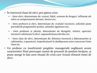 Managementul clasei c10 | PPTX