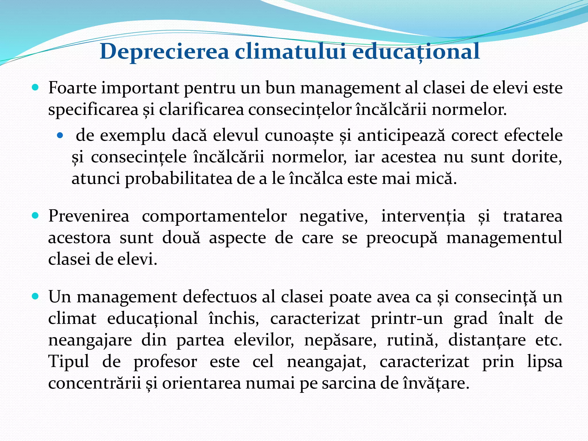 Managementul clasei c4 | PPT