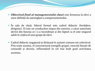 Managementul clasei c5 | PPTX