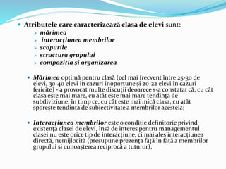 Managementul clasei c5 | PPTX