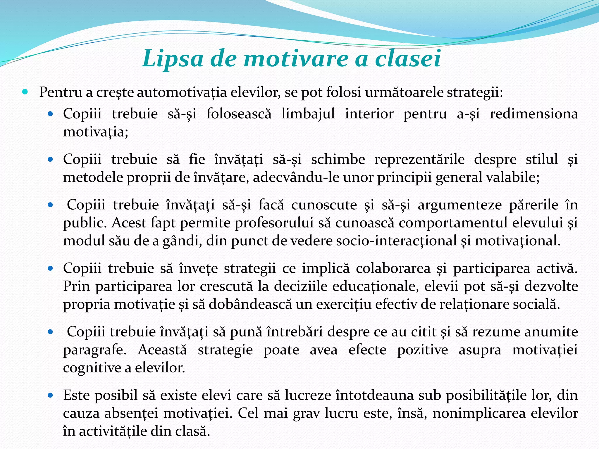 Managementul clasei c8 | PPT