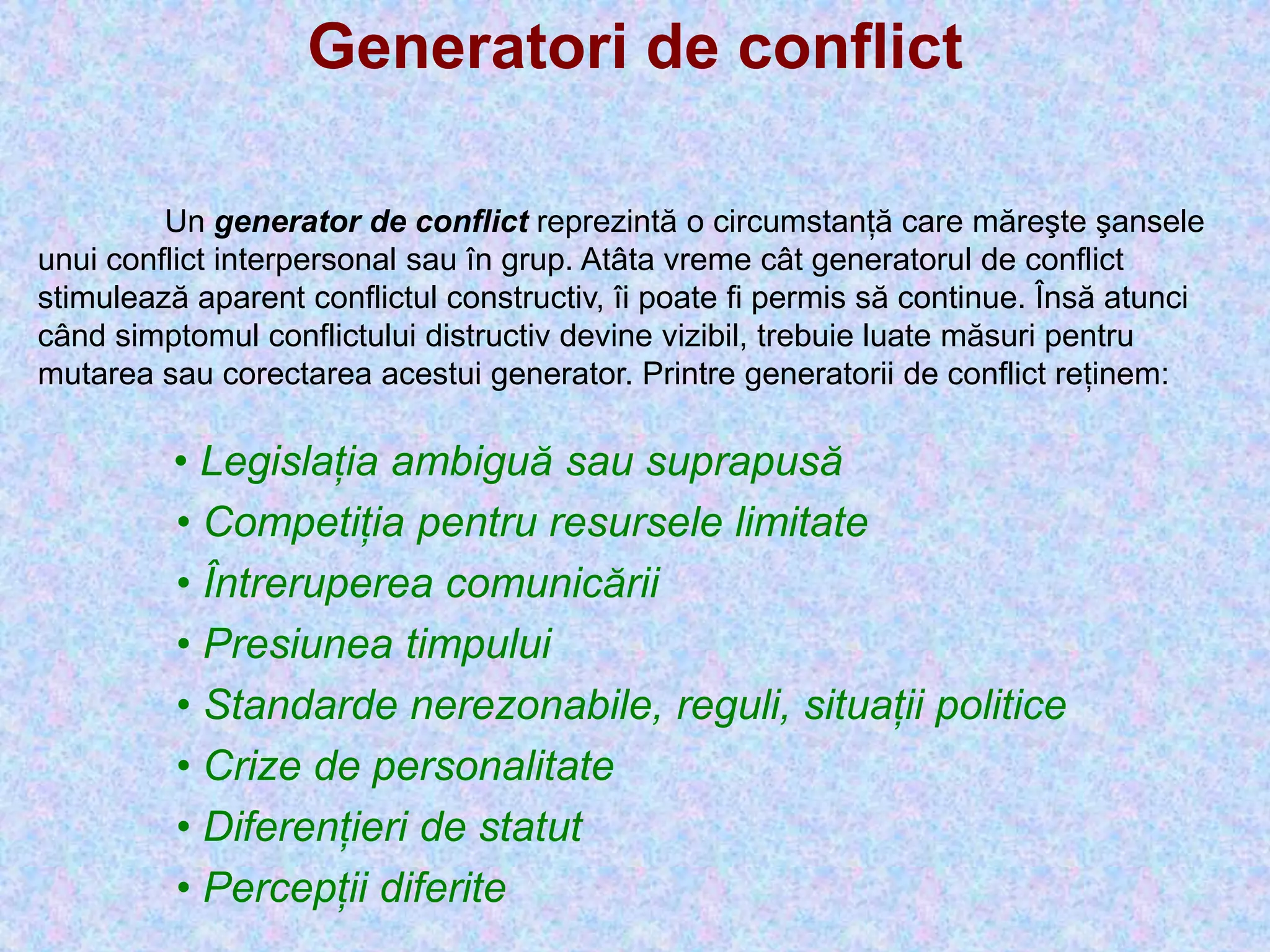 Managementul conflictului | PPTX