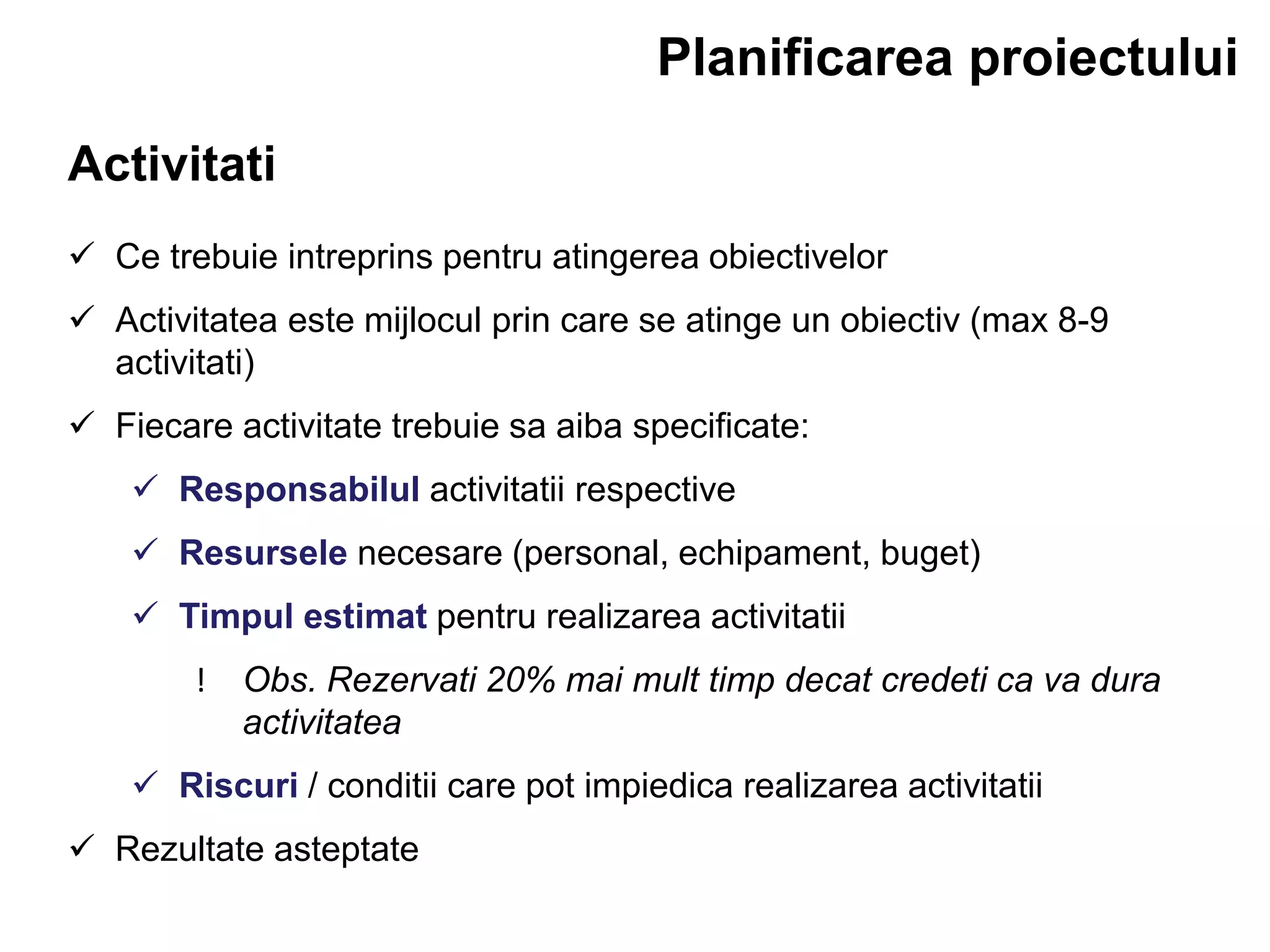 Managementul proiectelor | PPTX