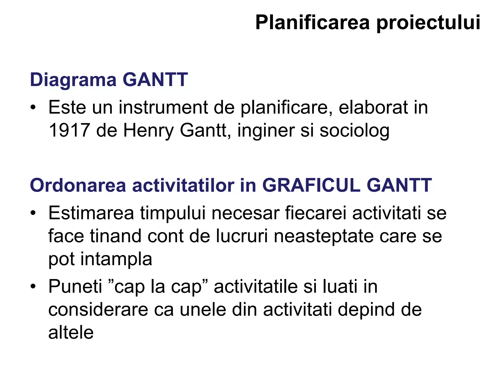 Managementul proiectelor | PPT