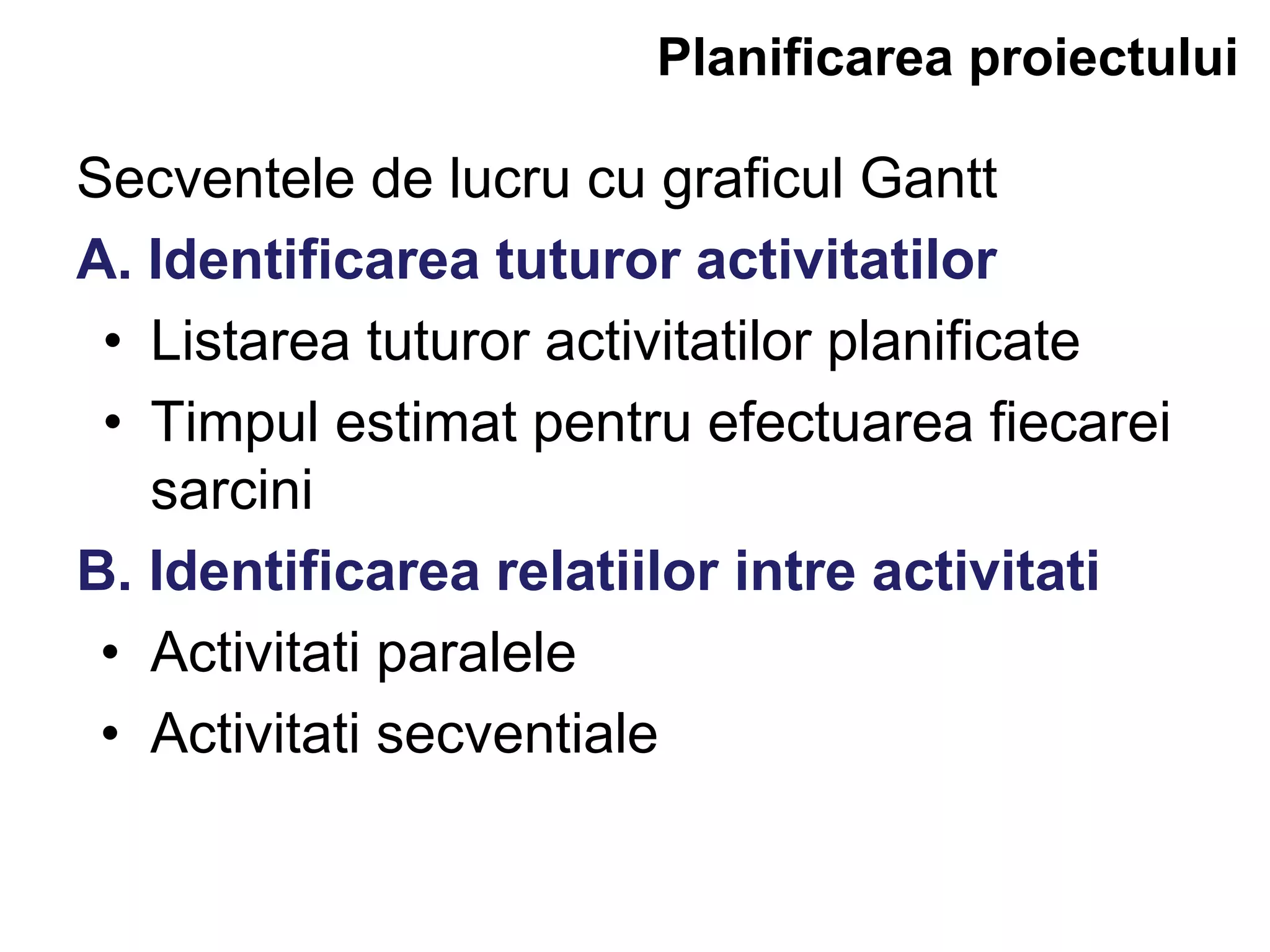 Managementul proiectelor | PPT