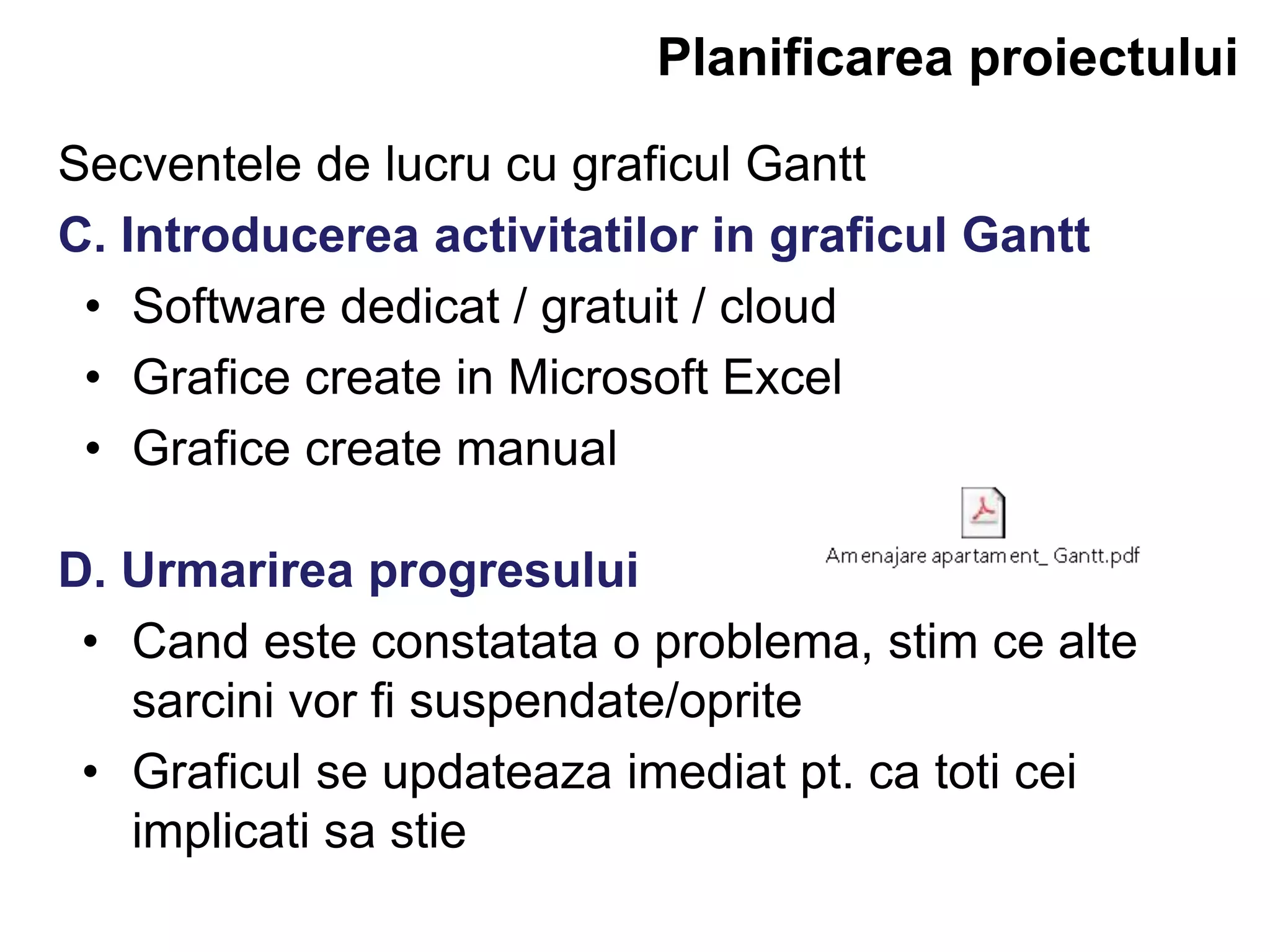 Managementul proiectelor | PPT