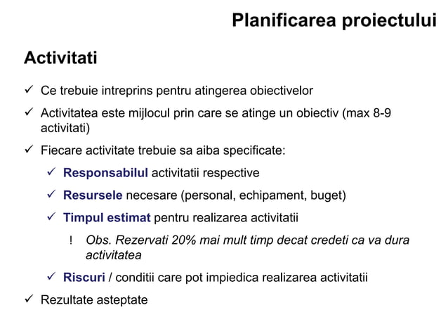Managementul proiectelor | PPT