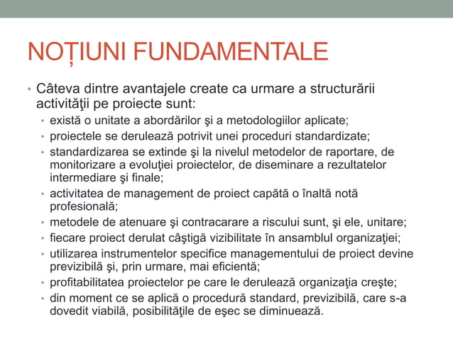 Managementul proiectelor | PPTX