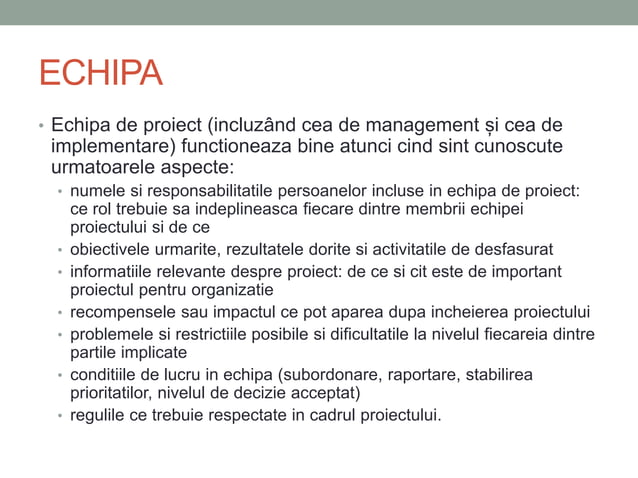 Managementul proiectelor | PPTX