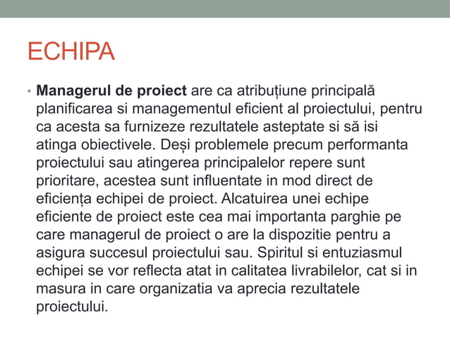 Managementul proiectelor | PPTX