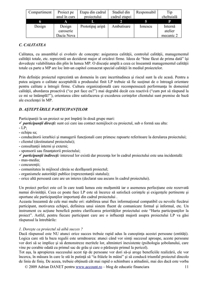 Managementul proiectelor adrian_danet_1 | PDF
