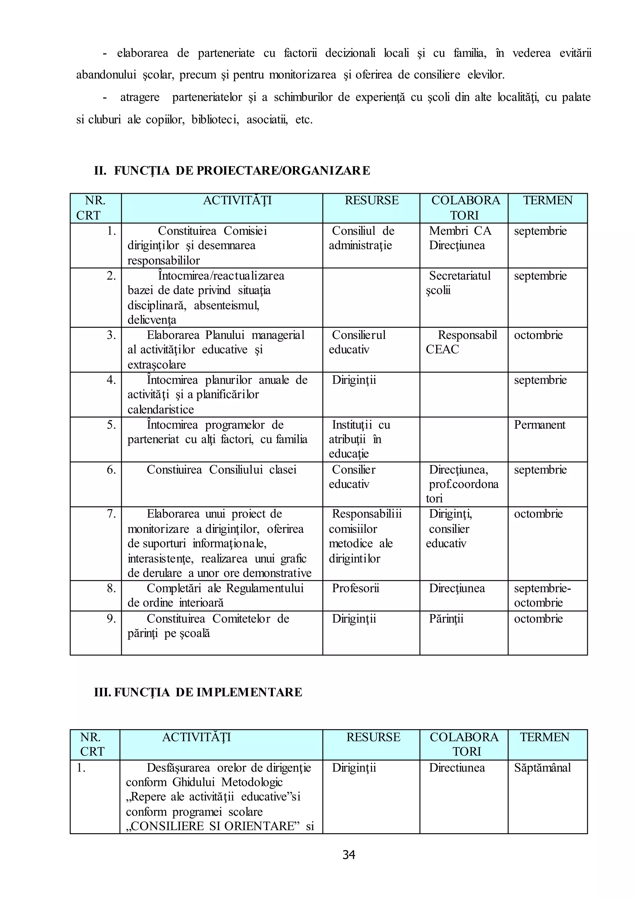 Managementul proiectelor educationale | DOCX