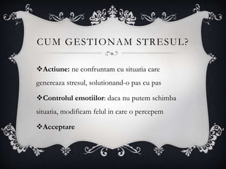 Managementul stresului | PPTX
