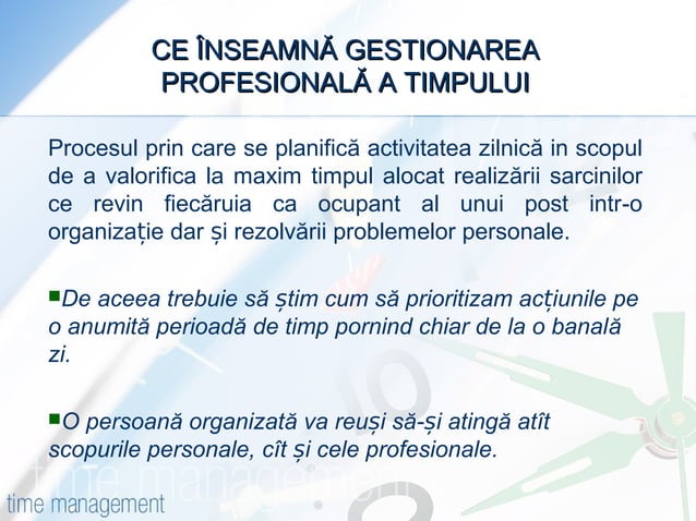 Managementul timpului | PPT