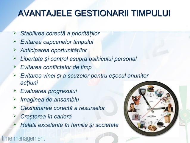 Managementul timpului | PPT