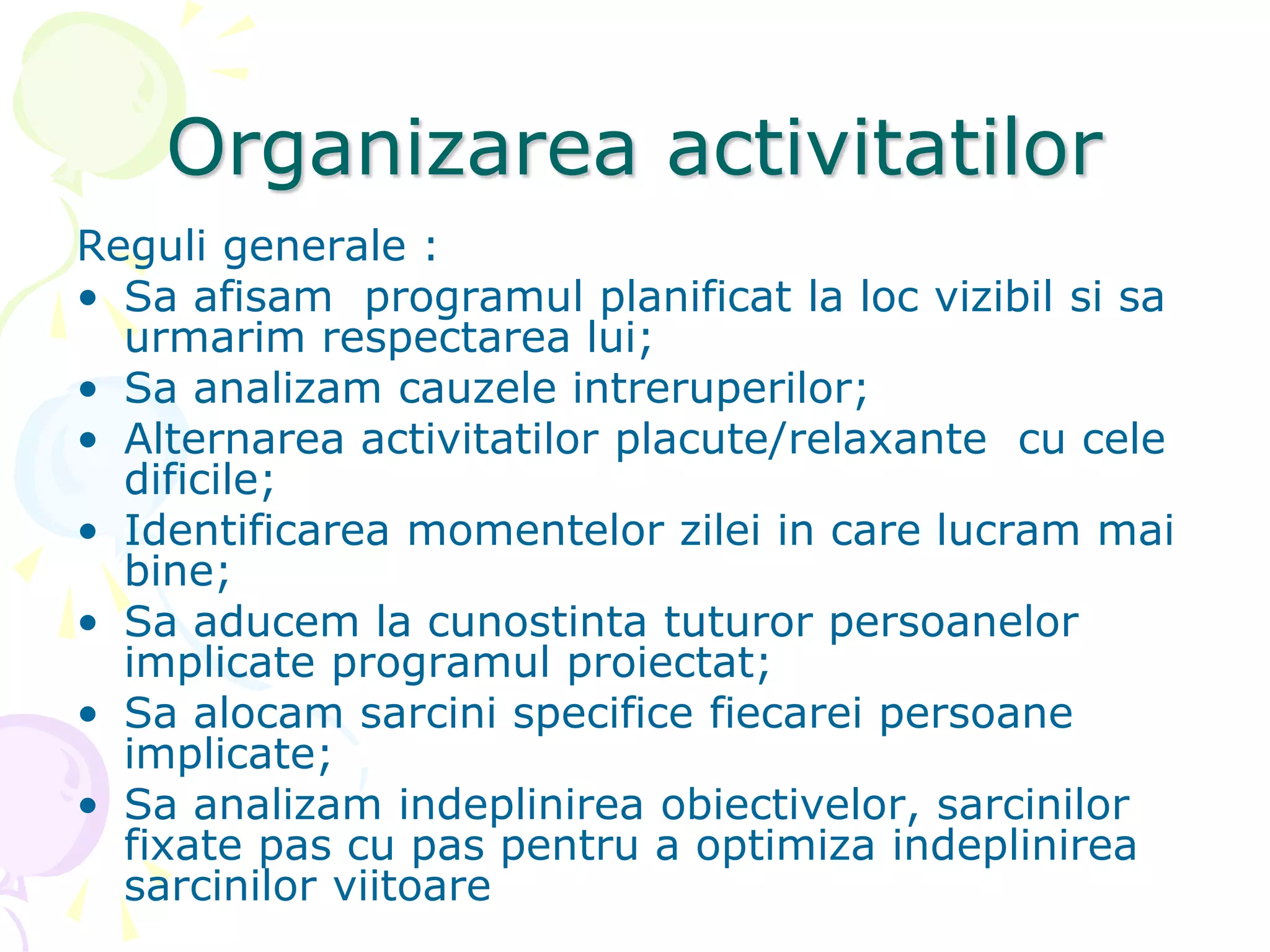 Managementul timpului | PPT