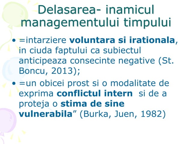 Managementul timpului | PPT