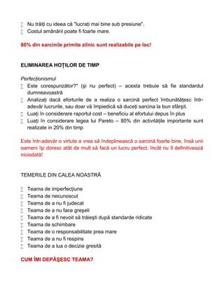 Managementul timpului: componenta fundamentala flexiwork | PDF