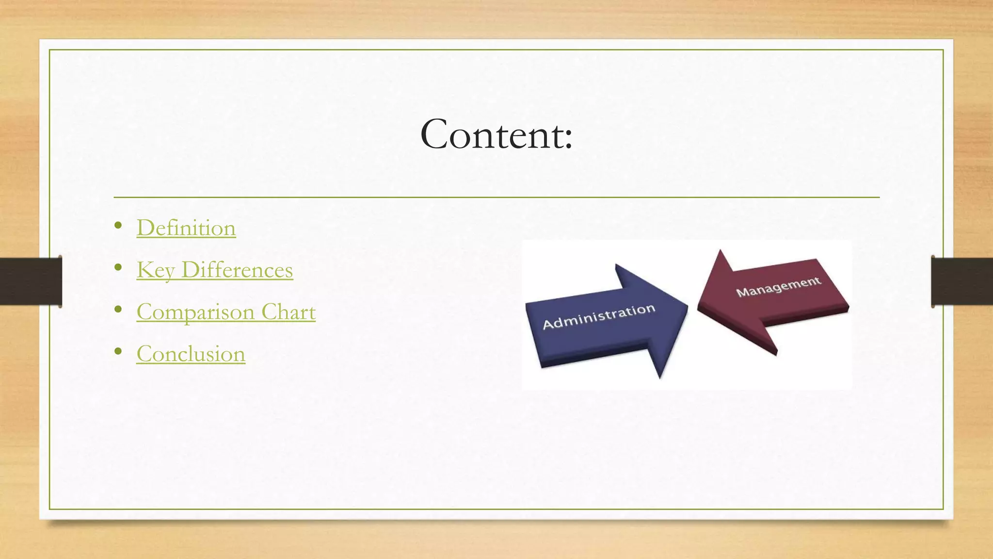 Management vs administration | PPTX
