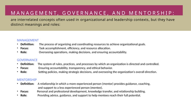 MANAGEMENT VS GOVERNANCE AND SOME TOOLS TO MEASURE PERFORMANCE.pptx