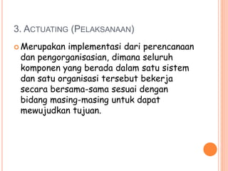Manajemen umum POAC | PPTX