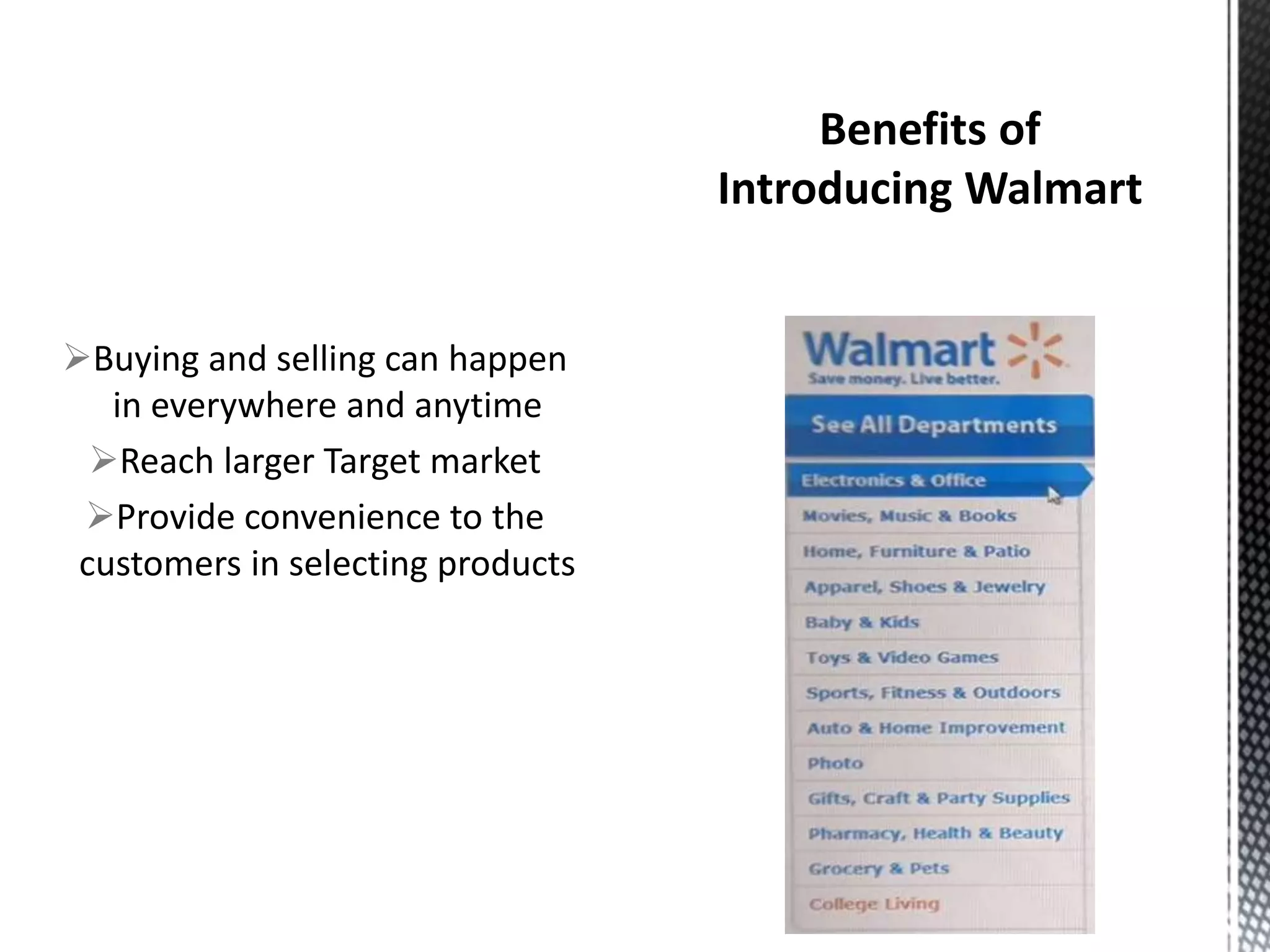 Management Information System (Job and Implemented in Walmart) | PPTX