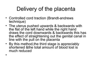 Managemewnt of 3rd sta ge of labour | PPT