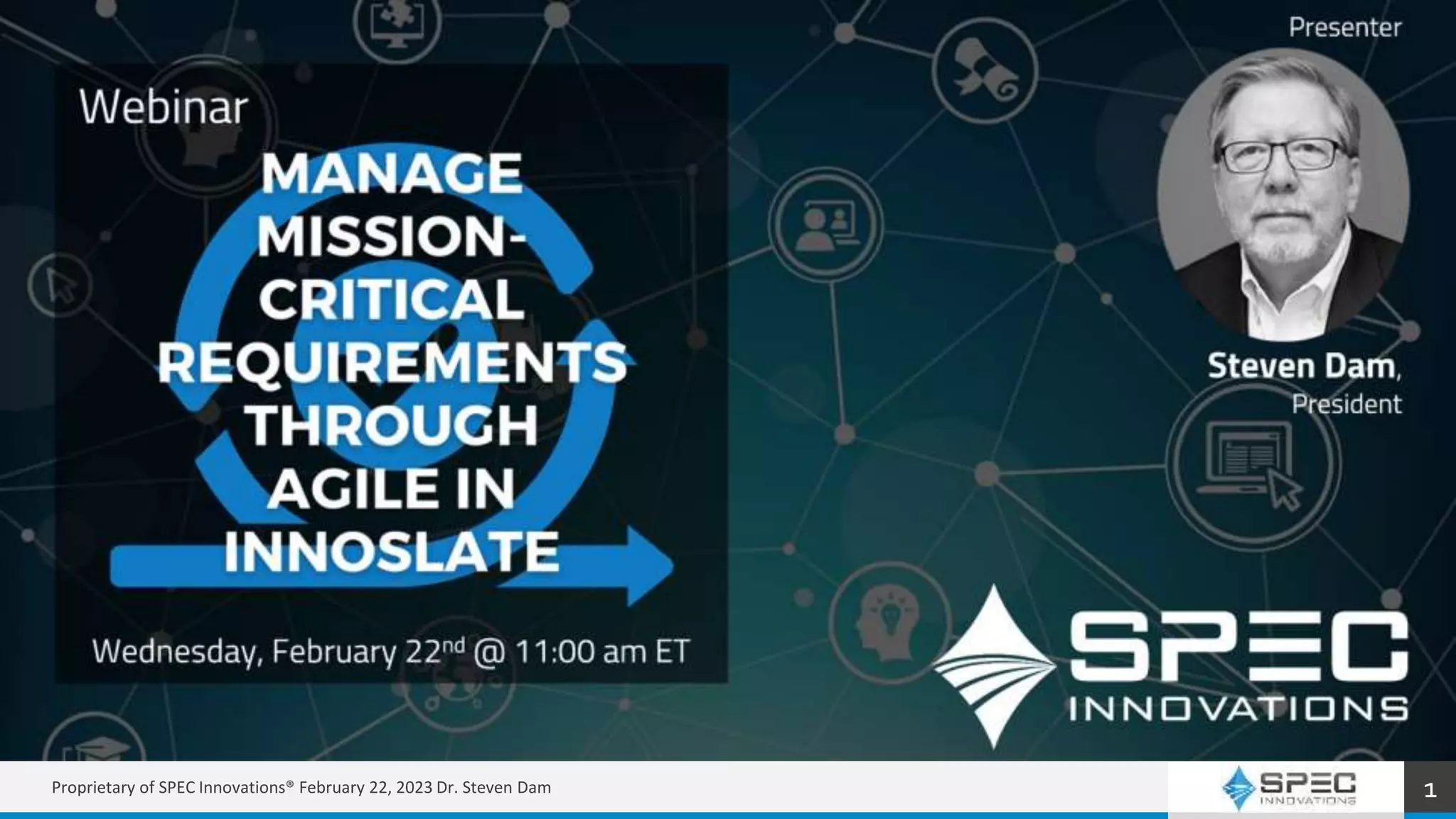 Manage Mission-Critical Requirements Through Agile in Innoslate | PPT