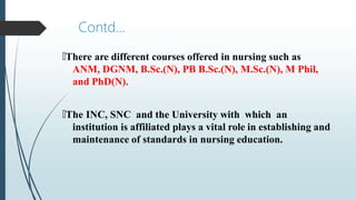 Managemnt of nsg education | PPTX