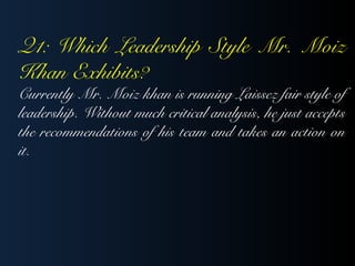 Presentation on “A Case Study Analysis” Leadership styles | PPT