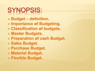 Budget and its type | PPTX