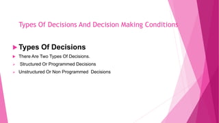 Management Chapter no 7 Managers As Decision Makers. | PPTX