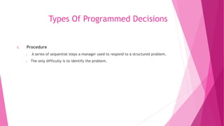 Management Chapter no 7 Managers As Decision Makers. | PPTX
