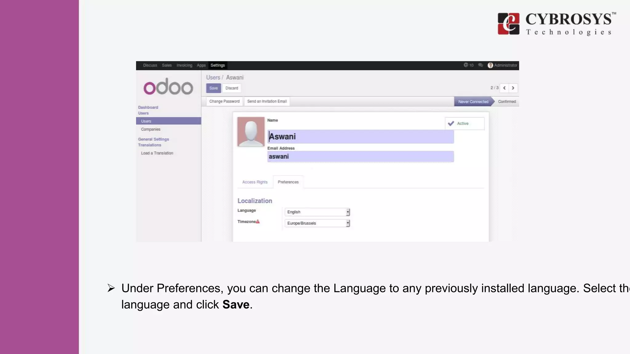 Manage odoo in your own language | PPT