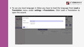 Manage odoo in your own language | PPT