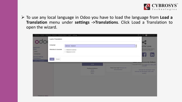Manage odoo in your own language | PPT