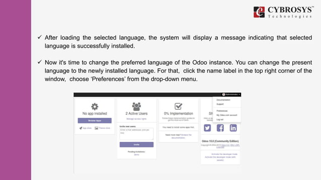 Manage odoo in your own language | PPT