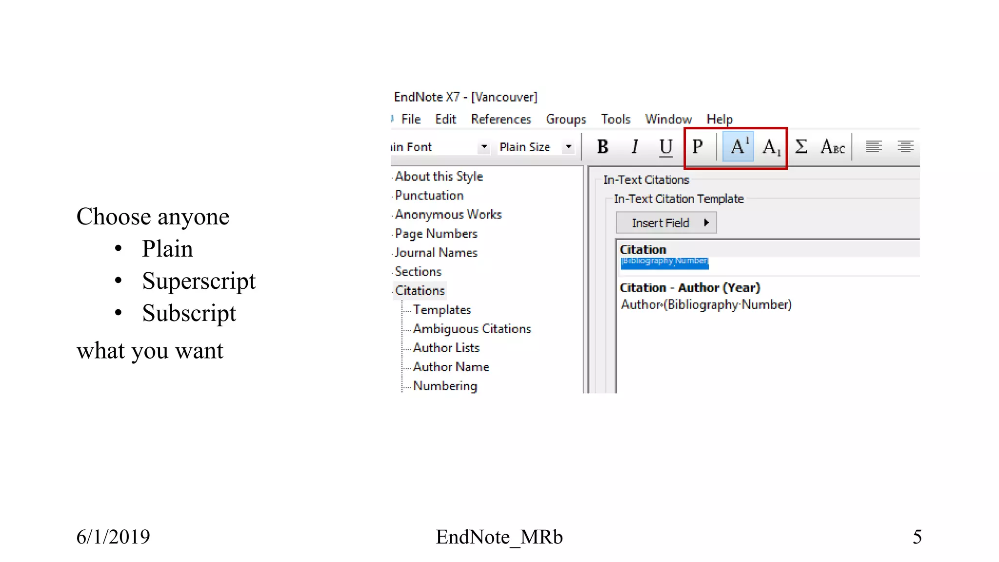 Manage output Styles of References in EndNote | PPTX