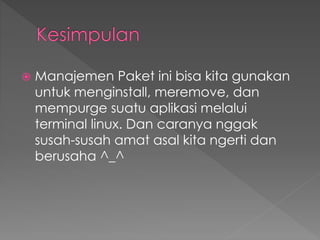 Manajemen Paket Linux | PPT