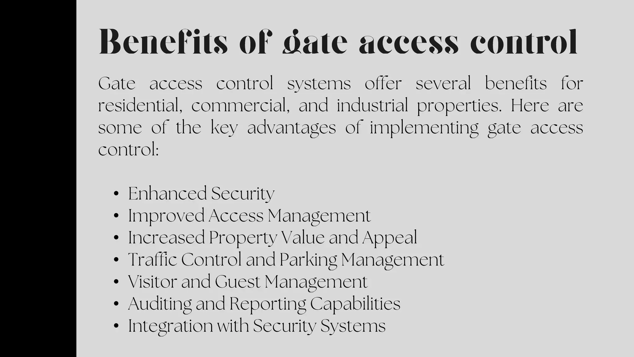 Manage Property Access with Gate Access Control System | PPTX