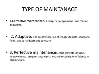 Manageral aspects of software maintance | PPTX