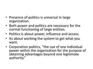 Manager and corporation via political and power | PPT