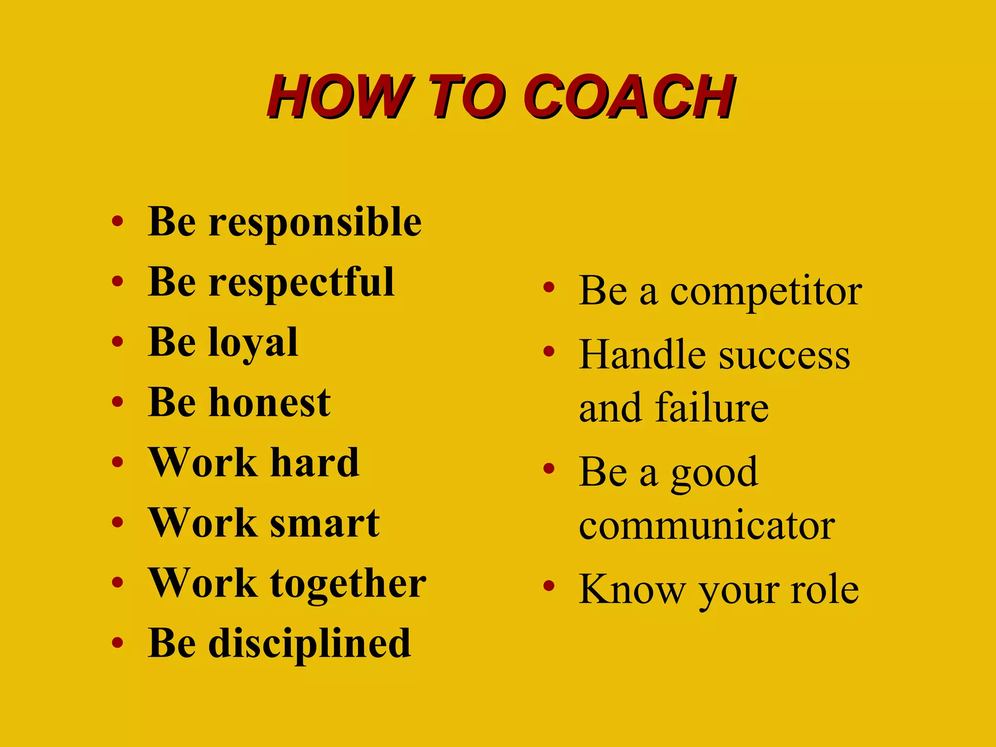Manager As Coach | PPT