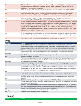 Manager hr featureslist | PDF