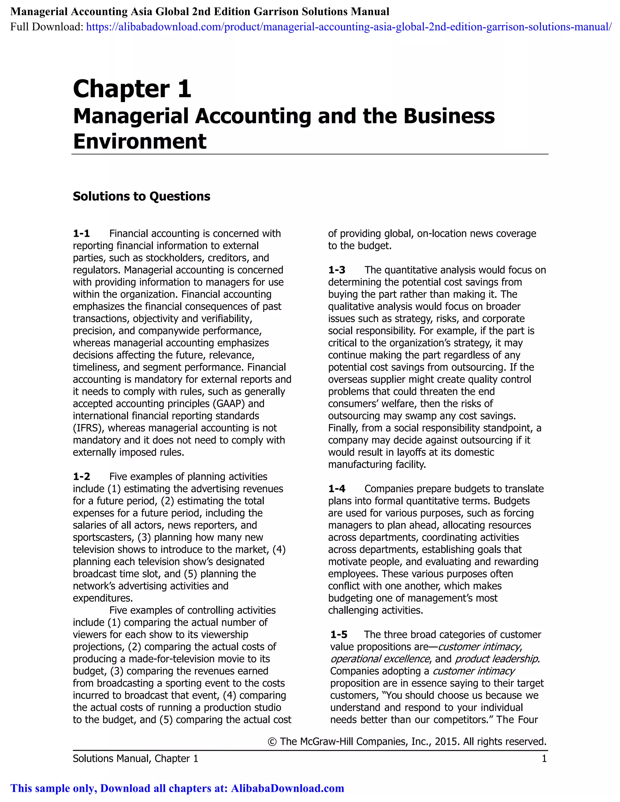 Managerial Accounting Asia Global 2nd Edition Garrison Solutions Manual ...