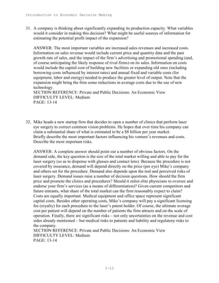 Managerial Economics 7th Edition Samuelson Test Bank | PDF