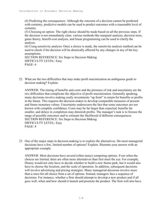 Managerial Economics 7th Edition Samuelson Test Bank | PDF