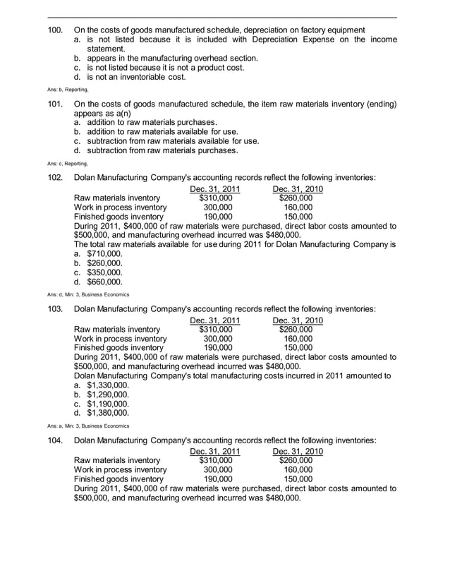 Managerial accounting-Test Bank for Students | DOCX