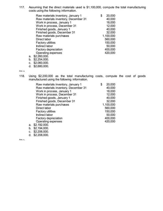 Managerial accounting-Test Bank for Students | DOCX